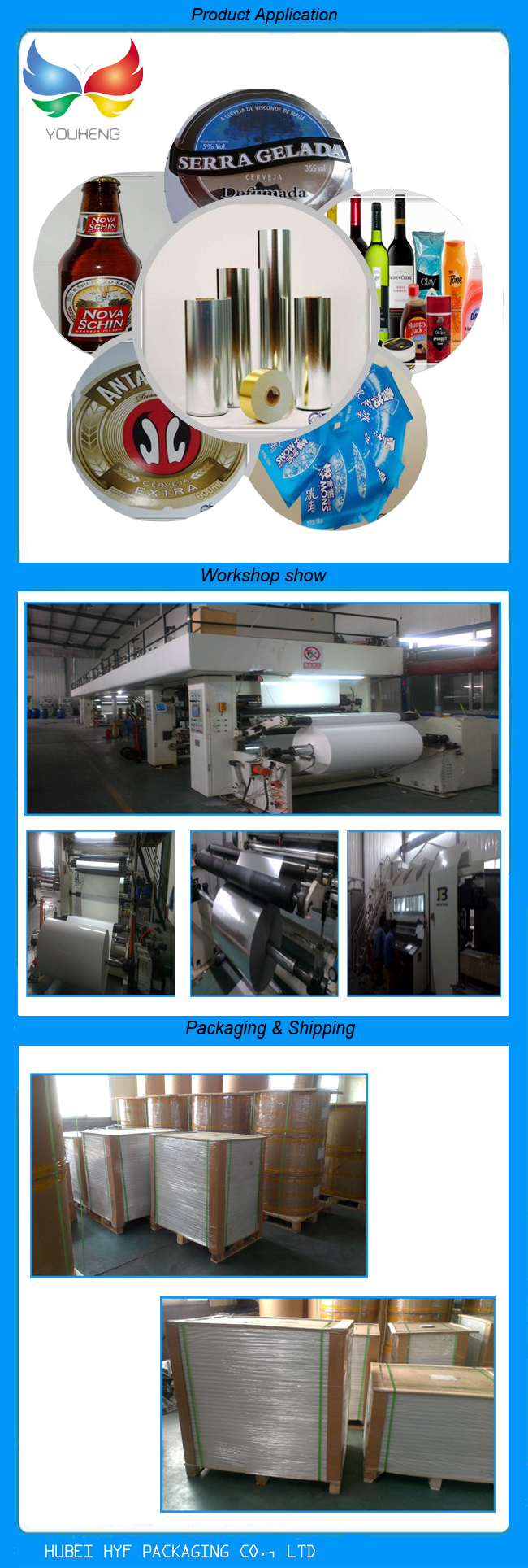 Vacuum Metallized Laminated Paper Sheets Label Printing Paper For ...