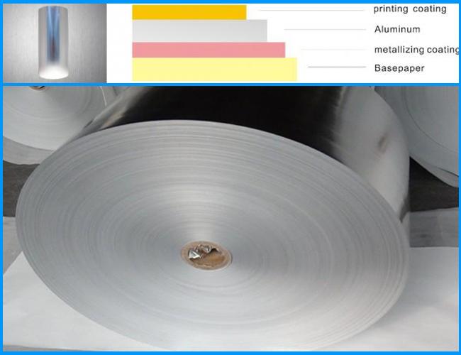 71gsm Waterproof Silver Vacuum Metallized Paper For Wine Label
