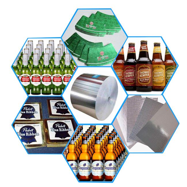 Silver Golden Printing Vacuum Metallized Paper For Beer And Bottle ...