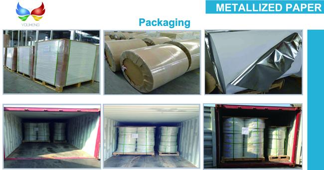 69 - 83 GSM Waterproof Silver Vacuum Metallized Paper For Wet Strength ...